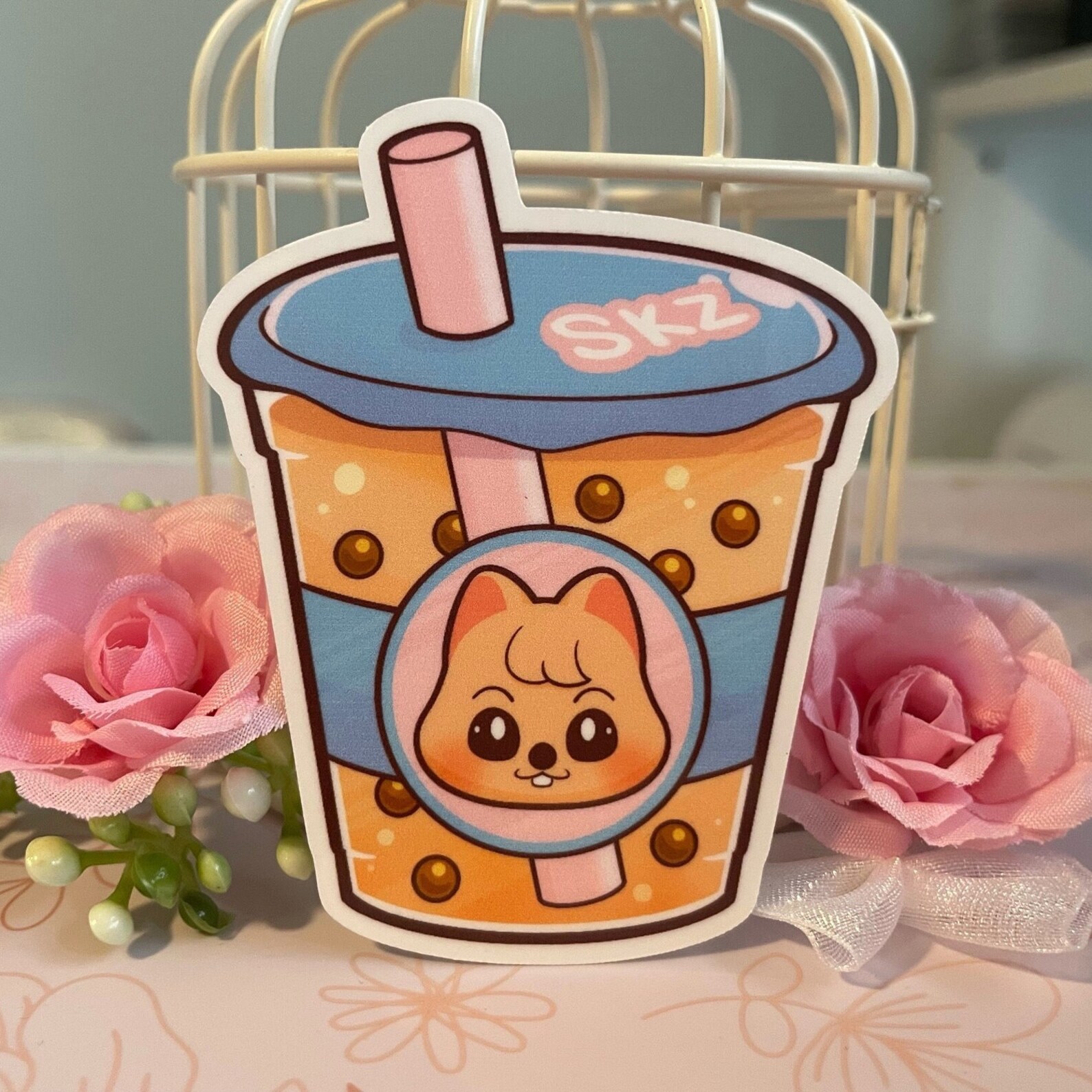 OT8 SKZ Boba Vinyl Stickers Puppym Wolfchan Jiniret - Etsy