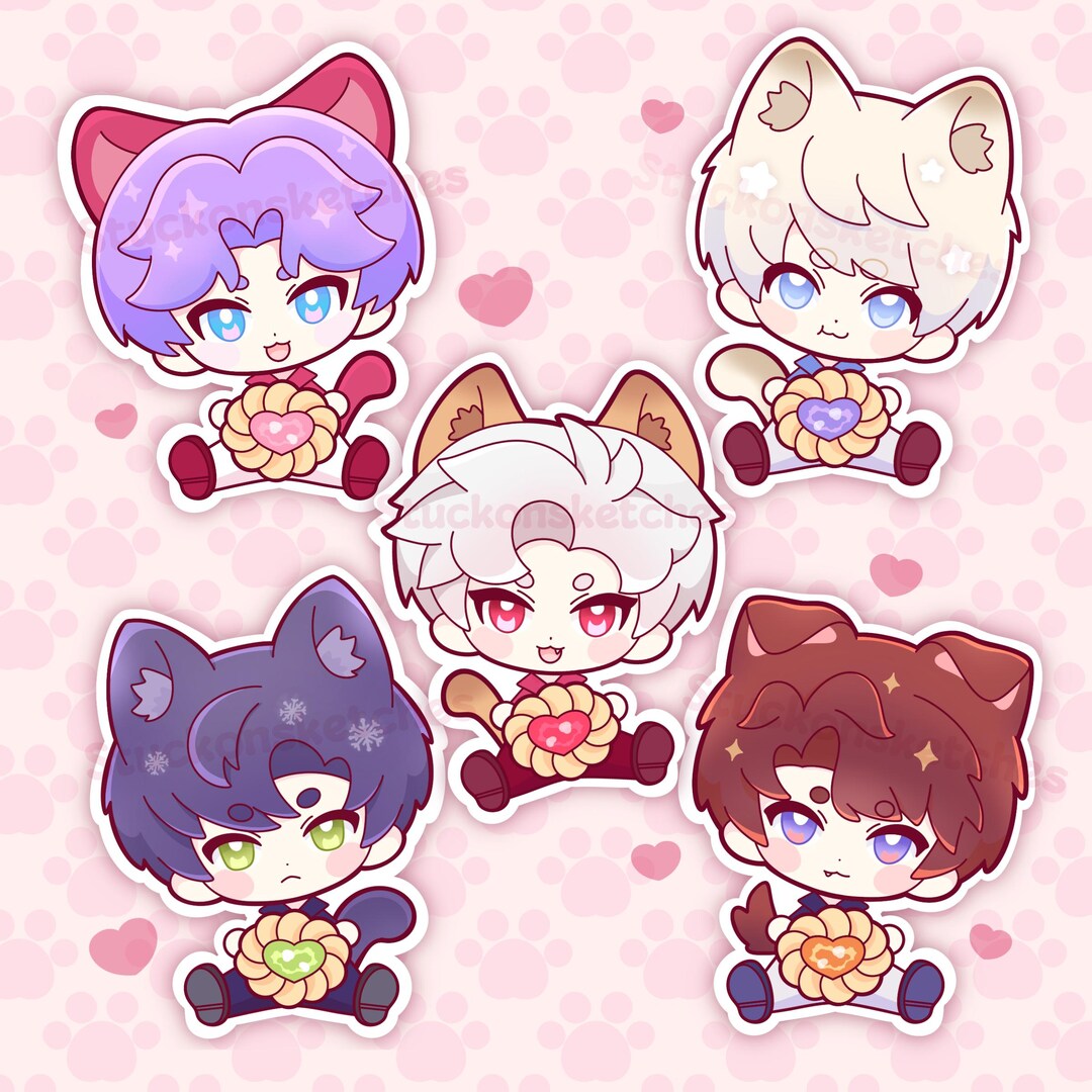 LADS Cat Butler Vinyl Stickers | Sylus | Rafayel | Xavier | Zayne ...
