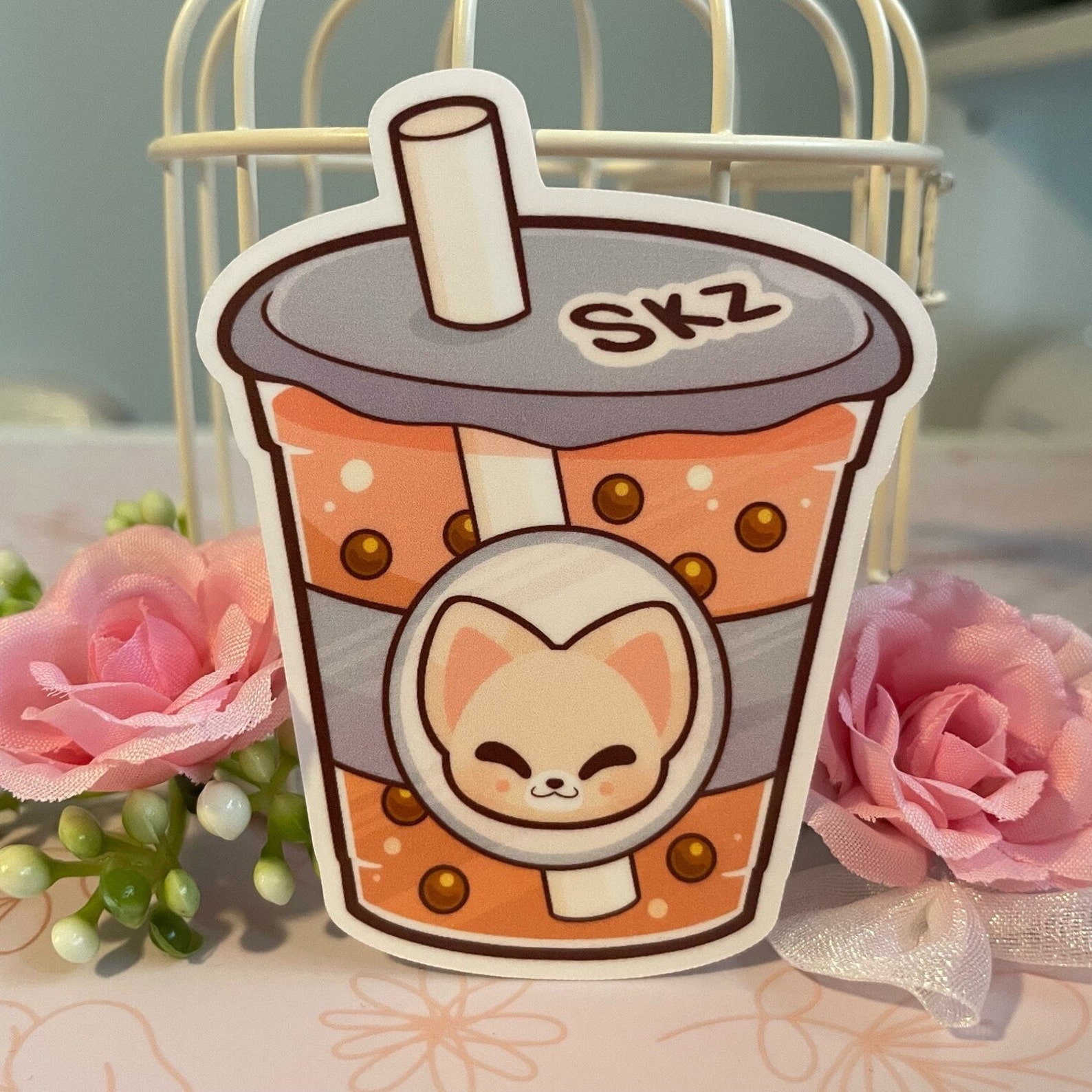OT8 SKZ Boba Vinyl Stickers Puppym Wolfchan Jiniret - Etsy