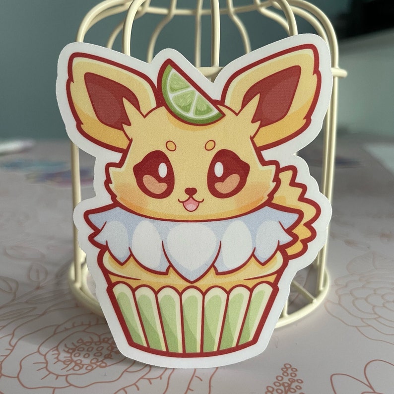 Cute Eevee Cupcake Vinyl Stickers Eeveelutions Vaporeon - Etsy