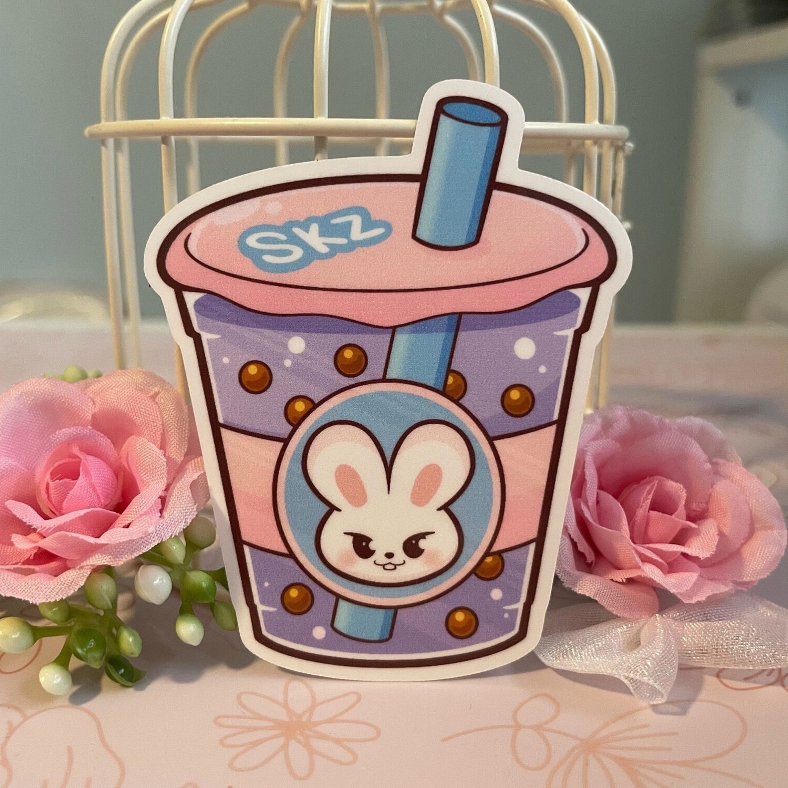 OT8 SKZ Boba Vinyl Stickers Puppym Wolfchan Jiniret - Etsy