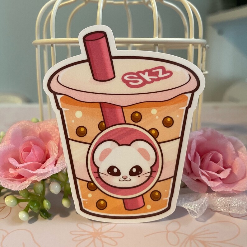 OT8 SKZ Boba Vinyl Stickers Puppym Wolfchan Jiniret - Etsy