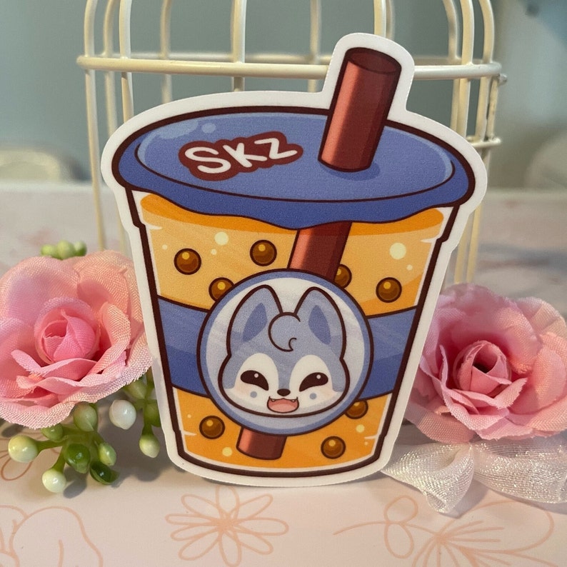 OT8 SKZ Boba Vinyl Stickers Puppym Wolfchan Jiniret - Etsy