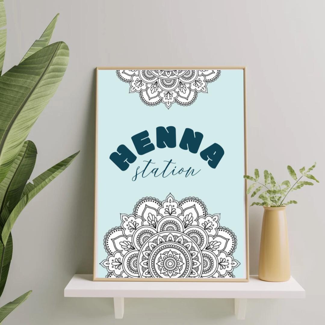 Henna Station Sign for Sangeet, Wedding Favors Sign for Sangeet, Henna ...