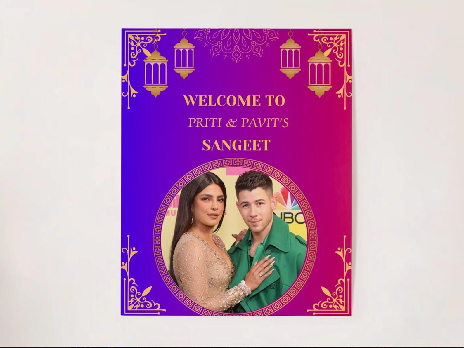 Sangeet Welcome Sign as Sangeet Decor, DIY Sangeet Welcome Sign ...