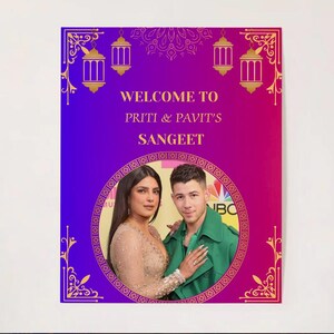 Sangeet Welcome Sign as Sangeet Decor, DIY Sangeet Welcome Sign ...