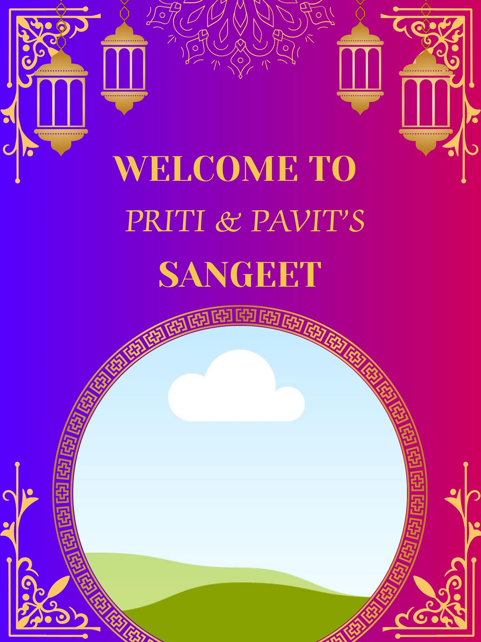 Sangeet Welcome Sign as Sangeet Decor, DIY Sangeet Welcome Sign ...