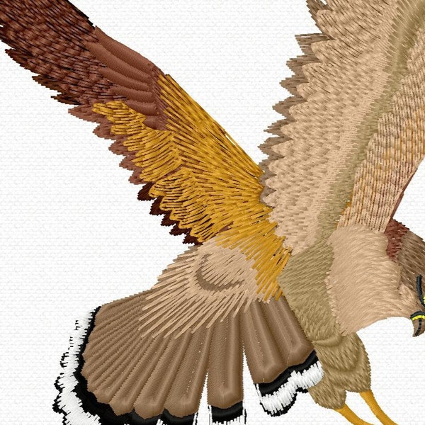 Falcon Bird Design, Pattern for Machine Embroidery Design, 2 Sizes, Pes ...