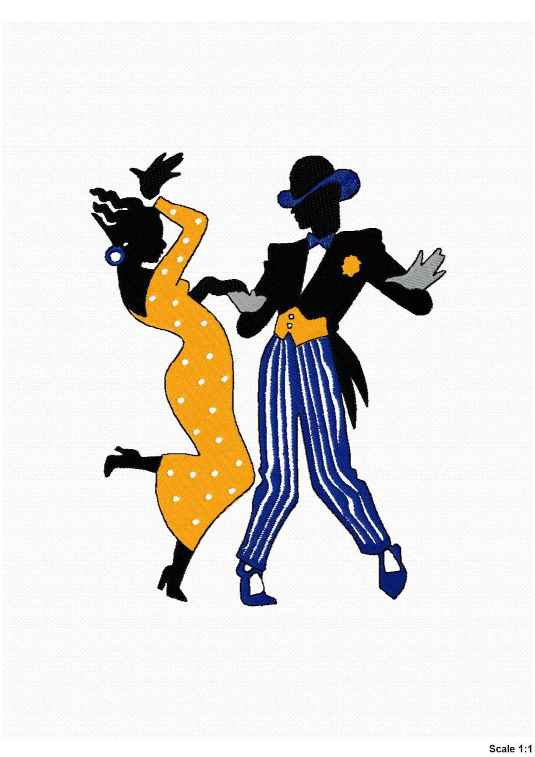 Mambo Dance Design, Pattern for Machine Embroidery Design, 3 Sizes, Pes ...