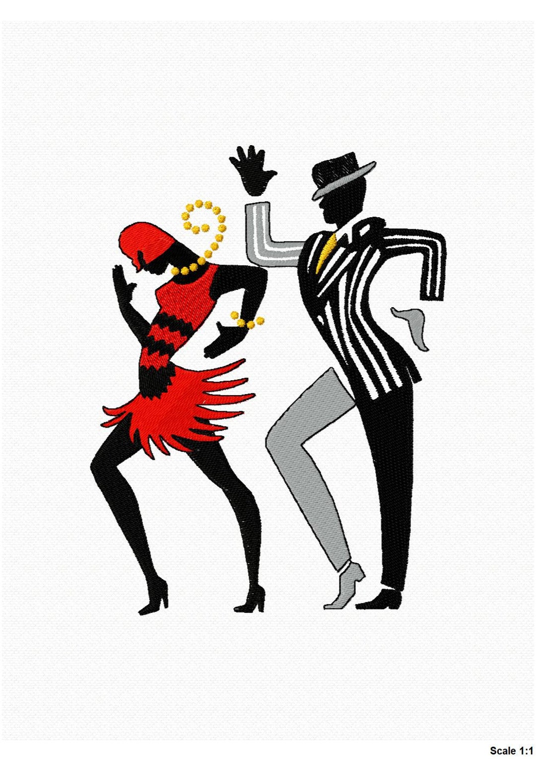 Cake Walk Dance Design, Pattern for Machine Embroidery Design, 3 Sizes ...