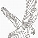 Falcon Bird Redwork , Pattern for Machine Embroidery Design, 3 Sizes ...