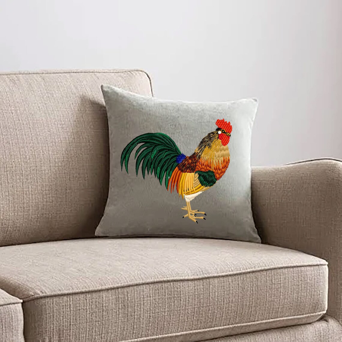 Rooster, Pattern for Machine Embroidery Design, 3 Sizes, Pes, Hus, Dst ...