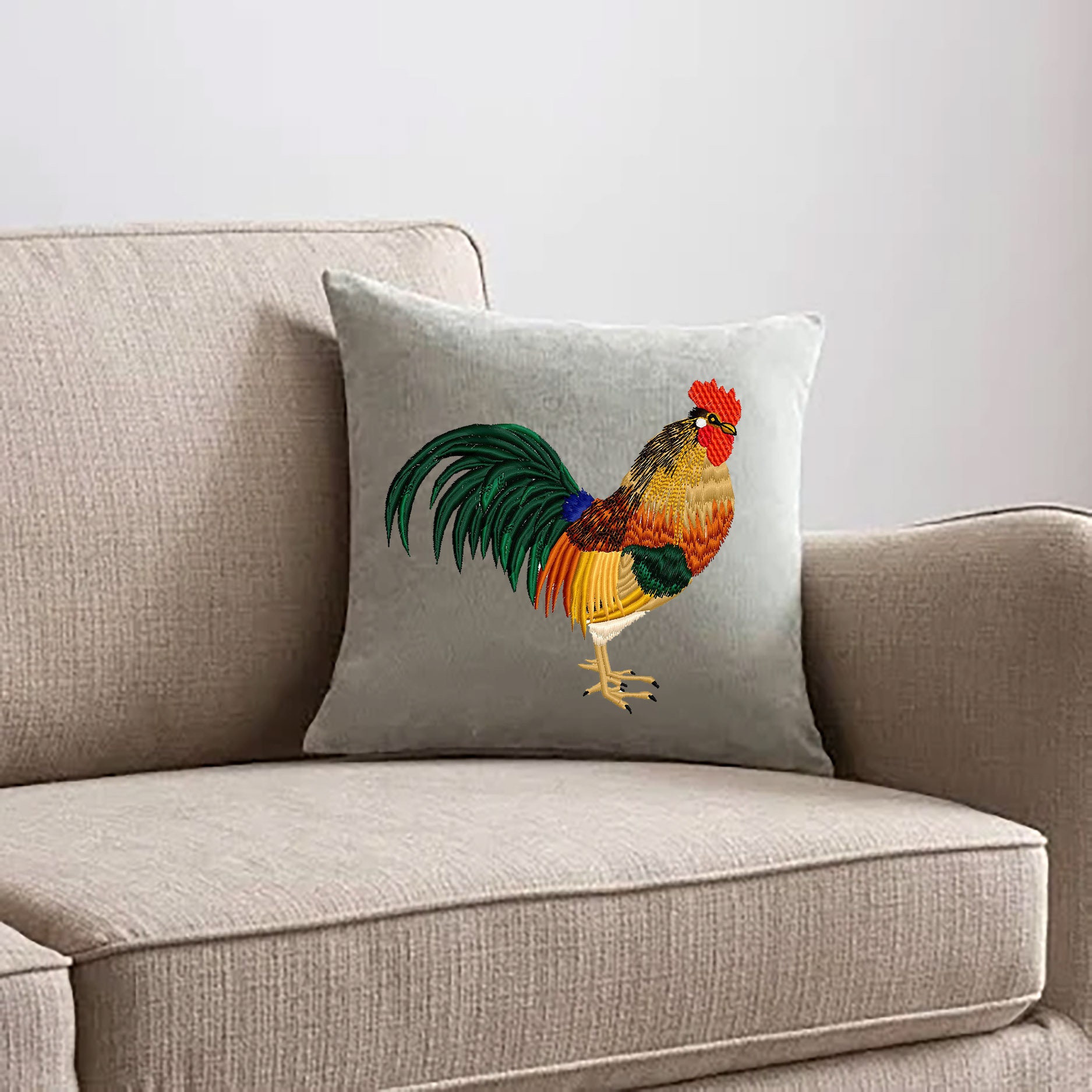 Rooster, Pattern for Machine Embroidery Design, 3 Sizes, Pes, Hus, Dst ...
