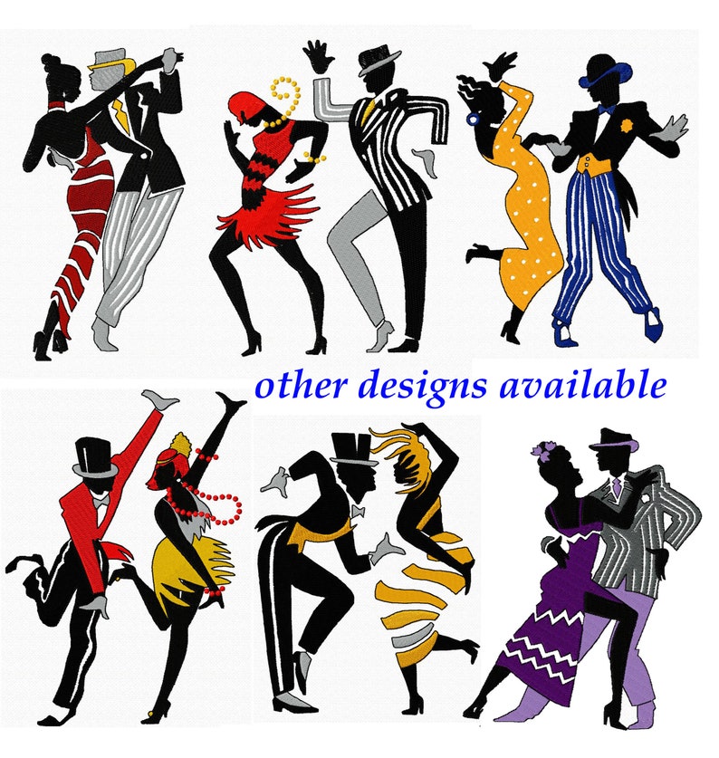 Rhumba Dance Design, Pattern for Machine Embroidery Design, 3 Sizes ...