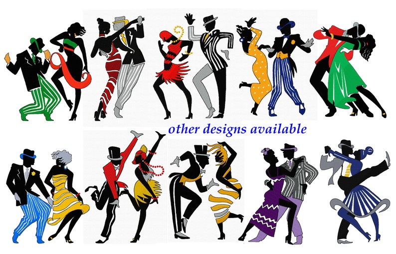 Watusi Dance Design, Pattern for Machine Embroidery Design, 3 Sizes ...