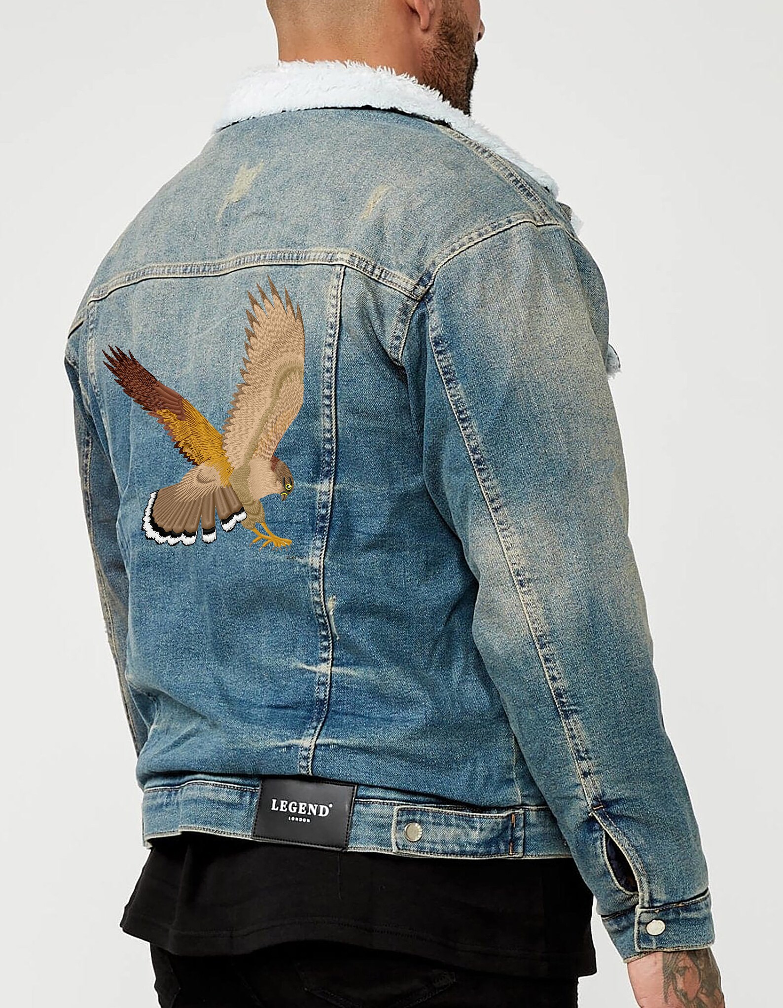 Falcon Bird Design, Pattern for Machine Embroidery Design, 2 Sizes, Pes ...