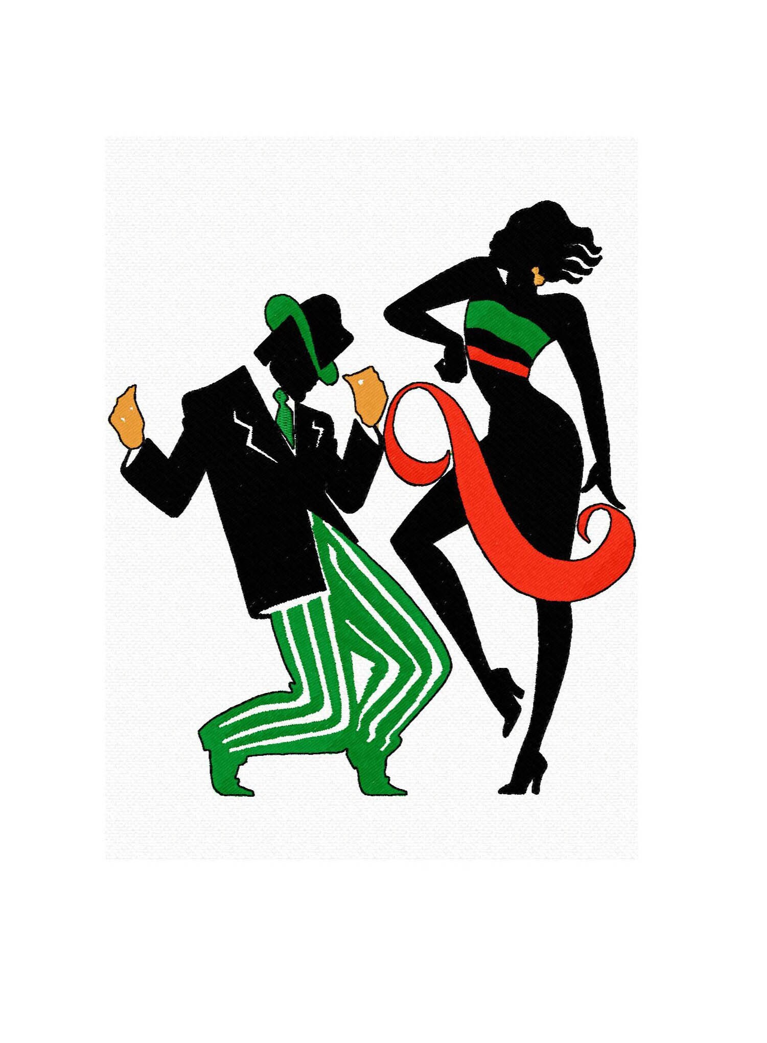 Watusi Dance Design, Pattern for Machine Embroidery Design, 3 Sizes ...