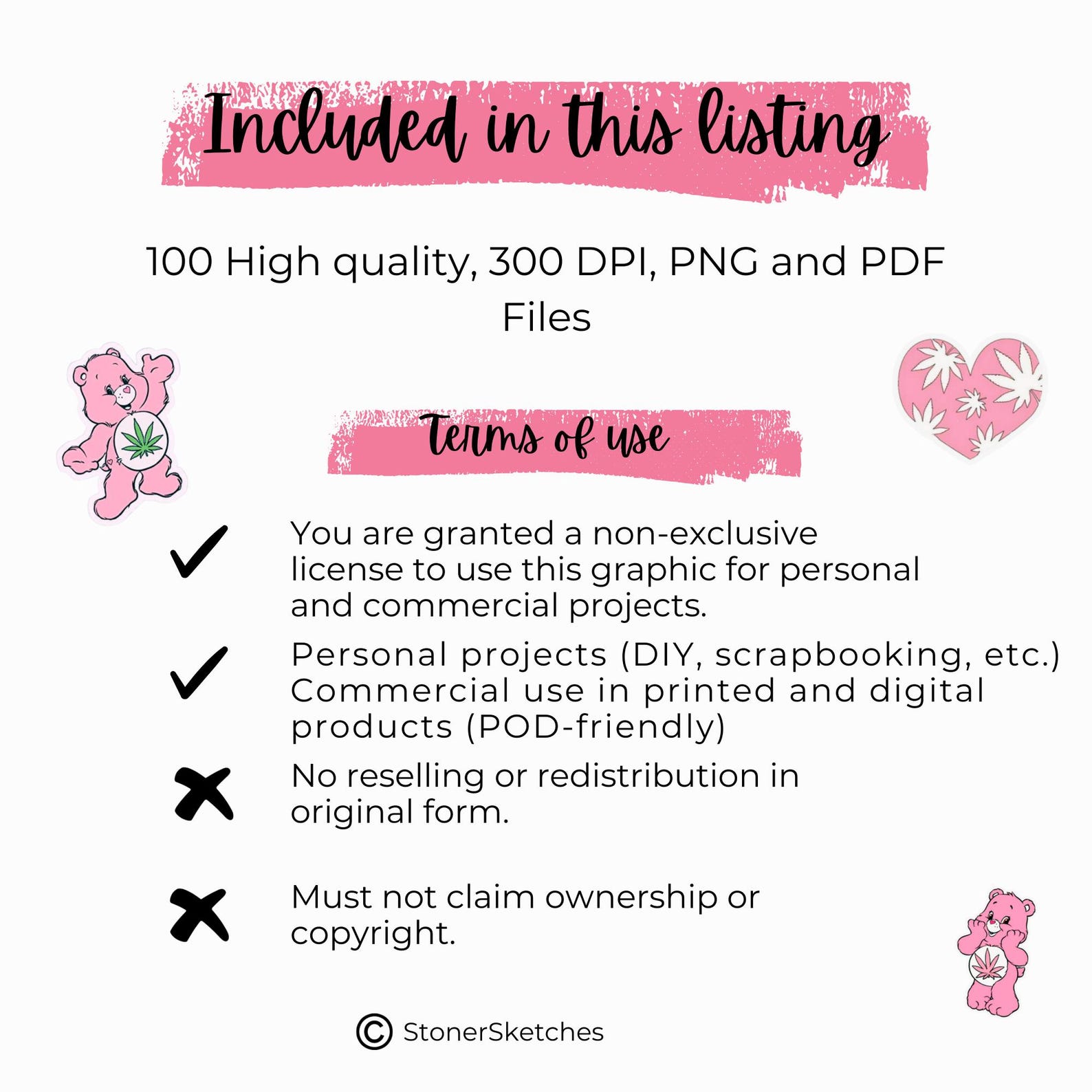 Pink Stoner PNG Sticker Pack - Etsy