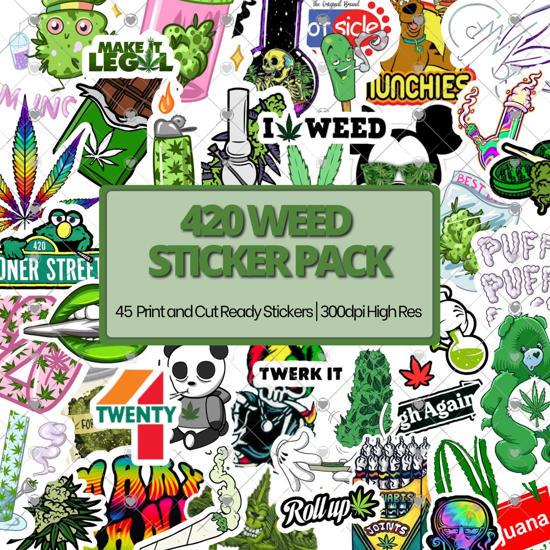 420 Sticker PNG Sticker Pack - Etsy UK