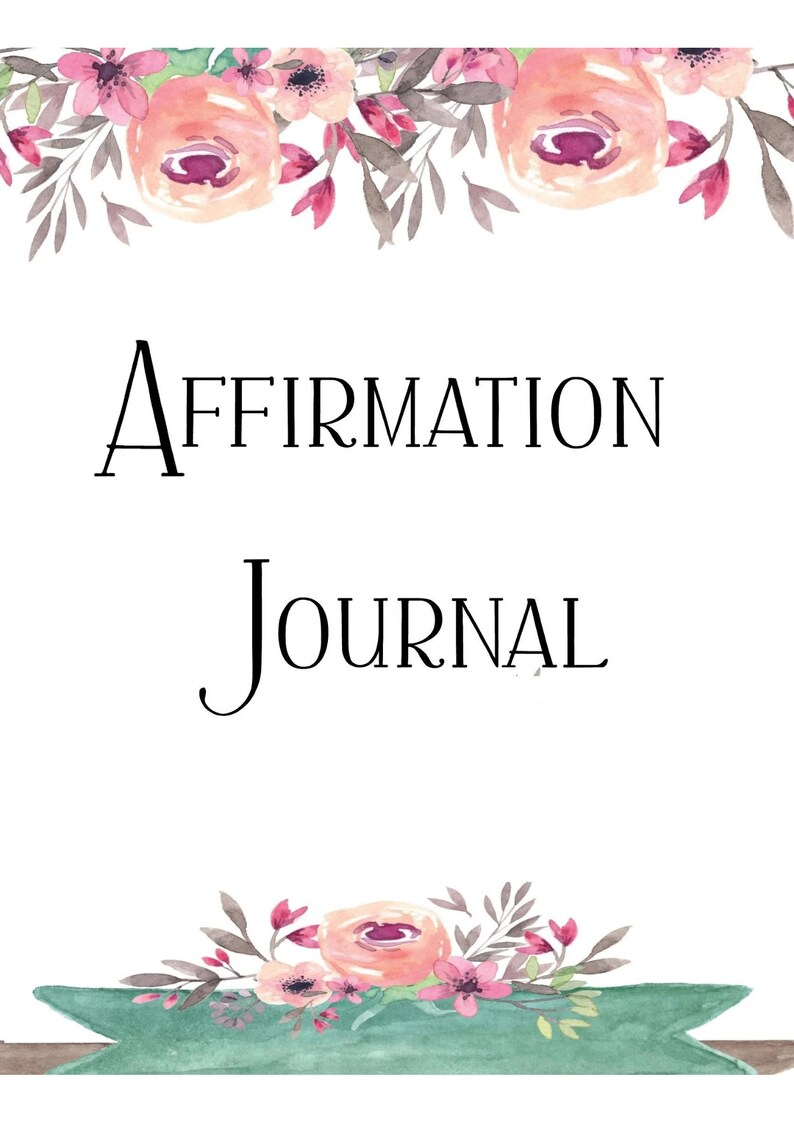 Daily Affirmation Journal Printable Self-reflection Planner Gratitude ...