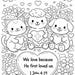 Christian Valentine Coloring Page | 1 John 4:19, Cut Out Valentines ...