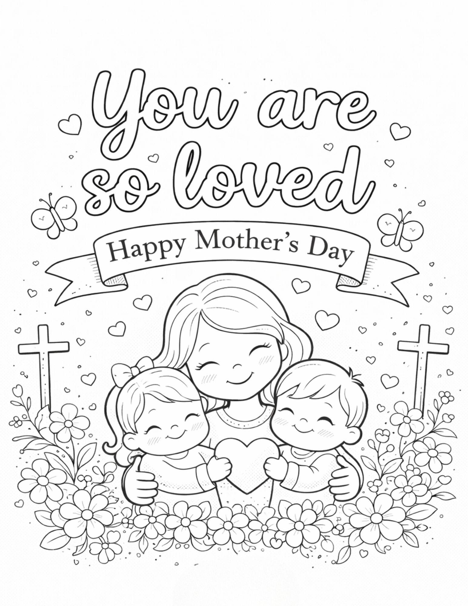 Christian Mother's Day Coloring Page | Kids Sunday School Activity ...
