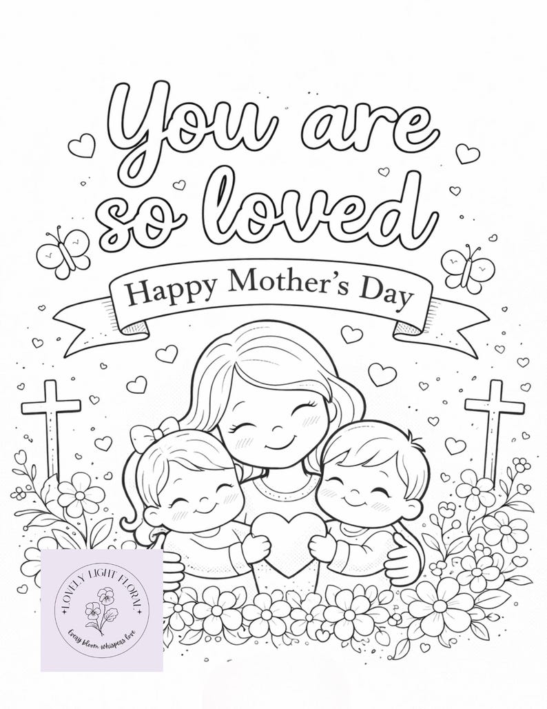 Christian Mother's Day Coloring Page | Kids Sunday School Activity ...