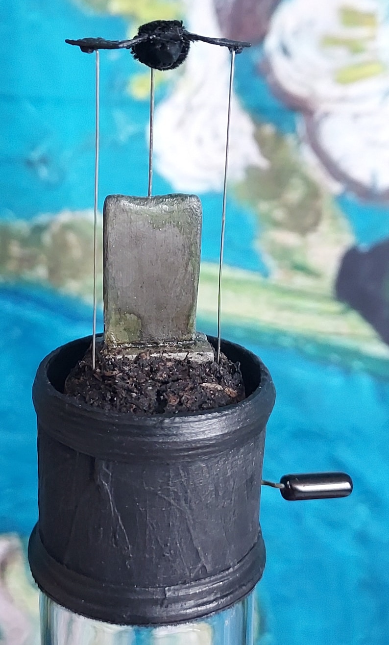 Bat Automaton. Bat Flying Above a Gravestone. Kinetic Sculpture Made ...