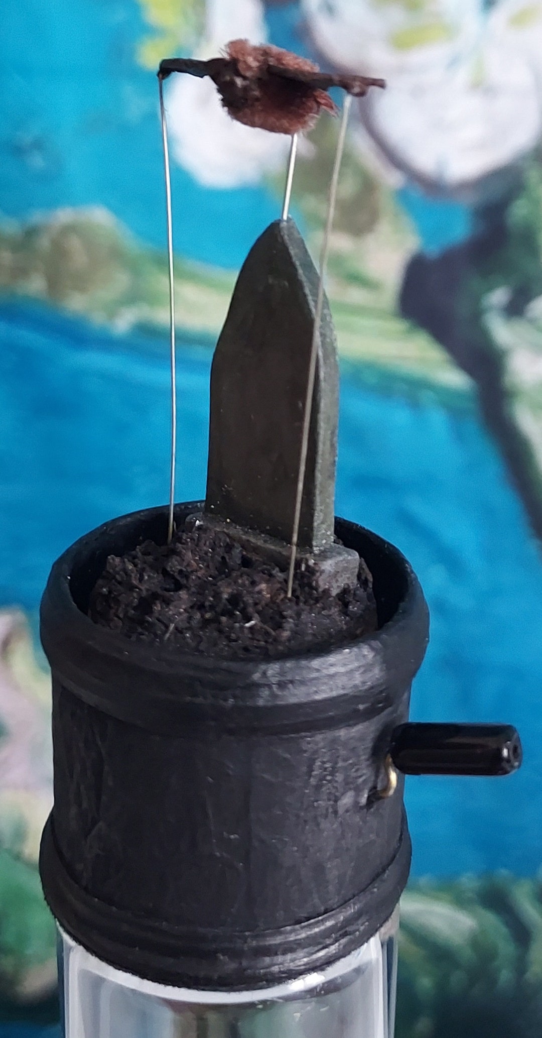 Bat Automaton. Bat Flying Above a Gravestone. Kinetic Sculpture Made ...