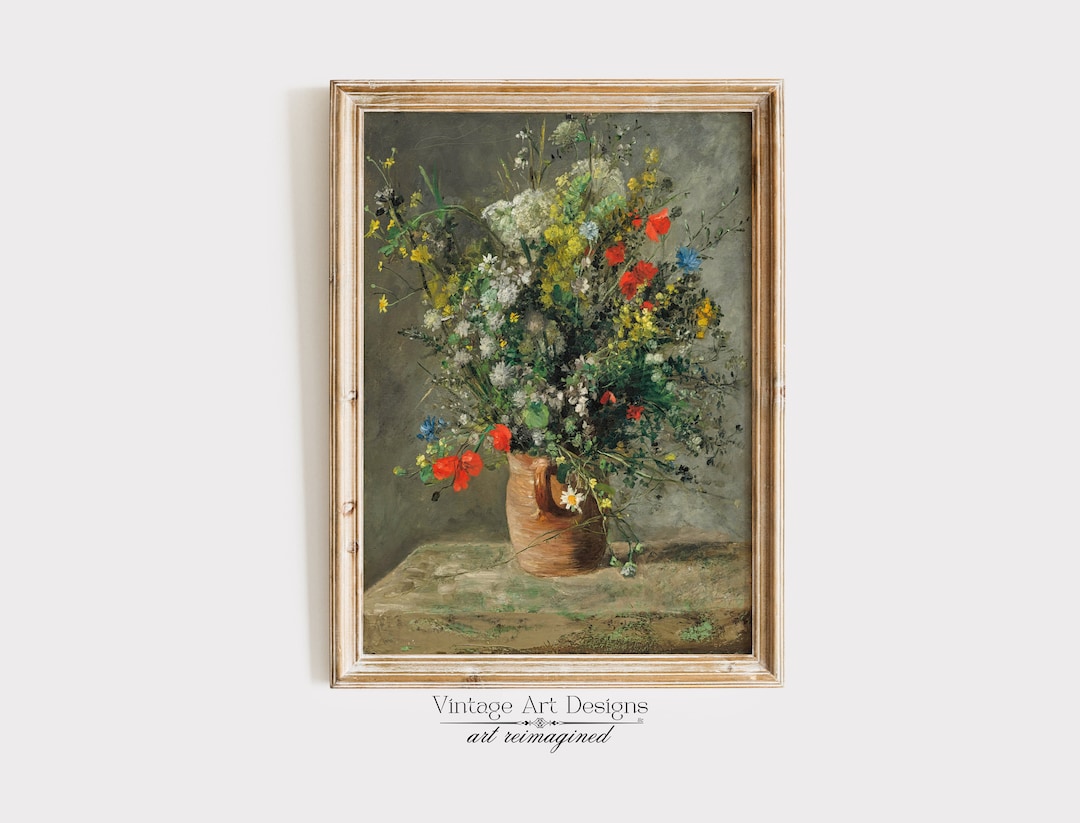 Vintage Home Decor, Muted Portrait, Downloadable Art, Still Life Wall ...