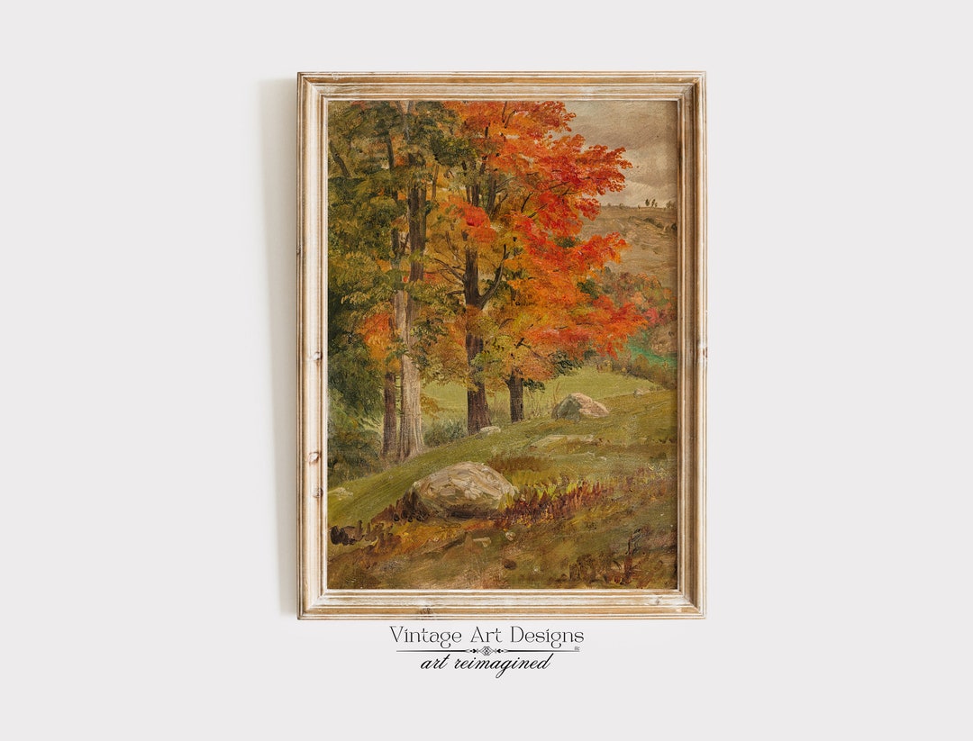 Antique Art Print, Vintage Print, Autumn Antique Prints, Neutral Art ...