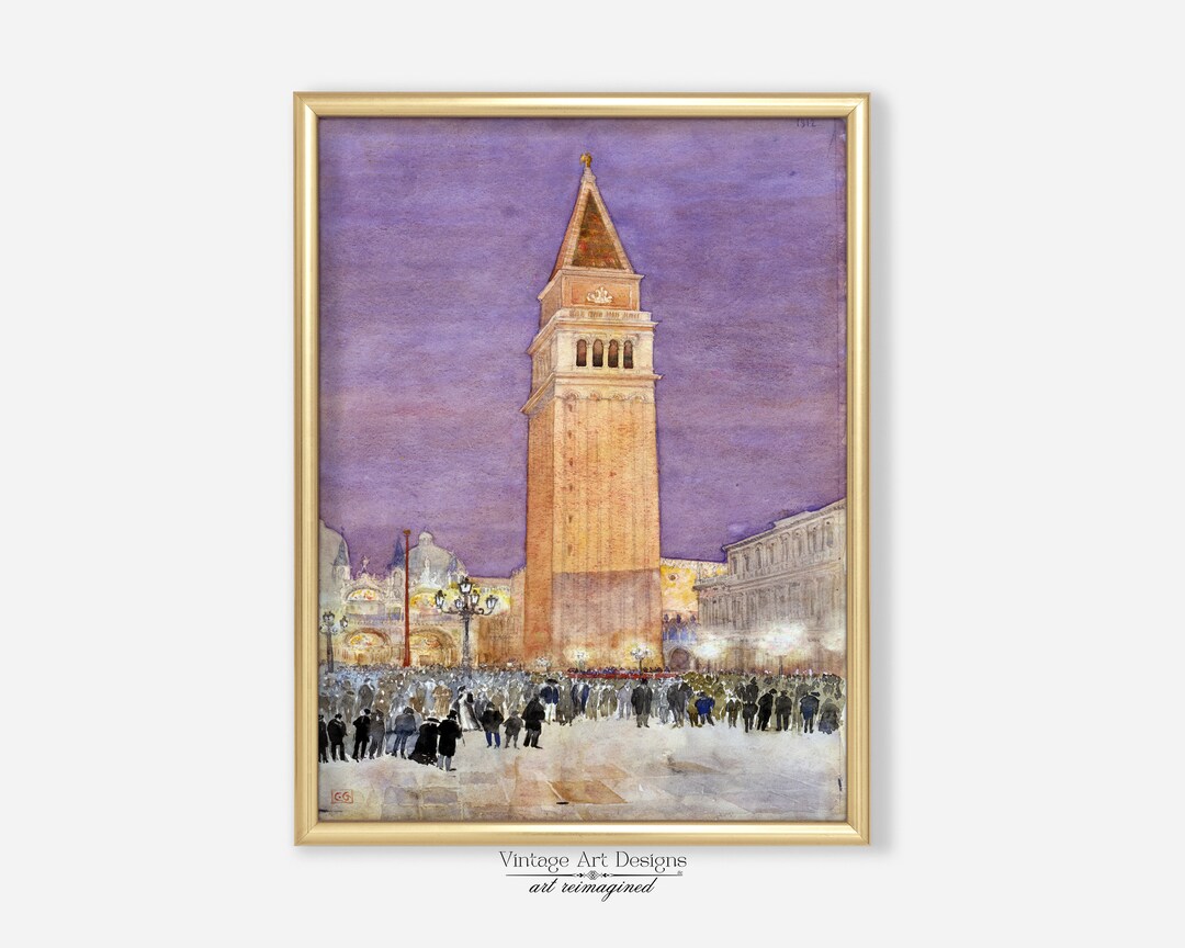 Elegant Vintage Building Print, Digital Download Oil Painting ...