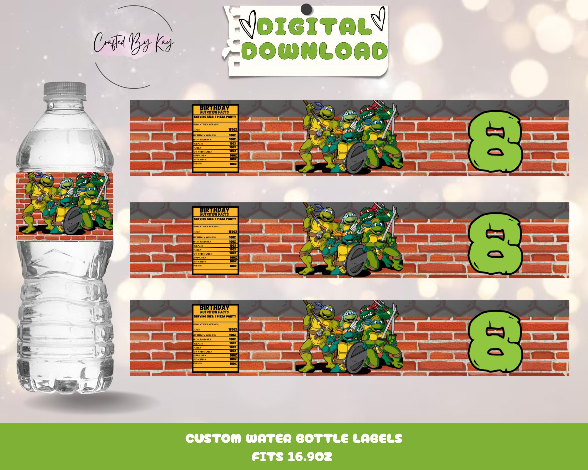 DIGITAL FILE- Ninja Turtle, Ninja Turtle Favors, Ninja Turtle Birthday ...