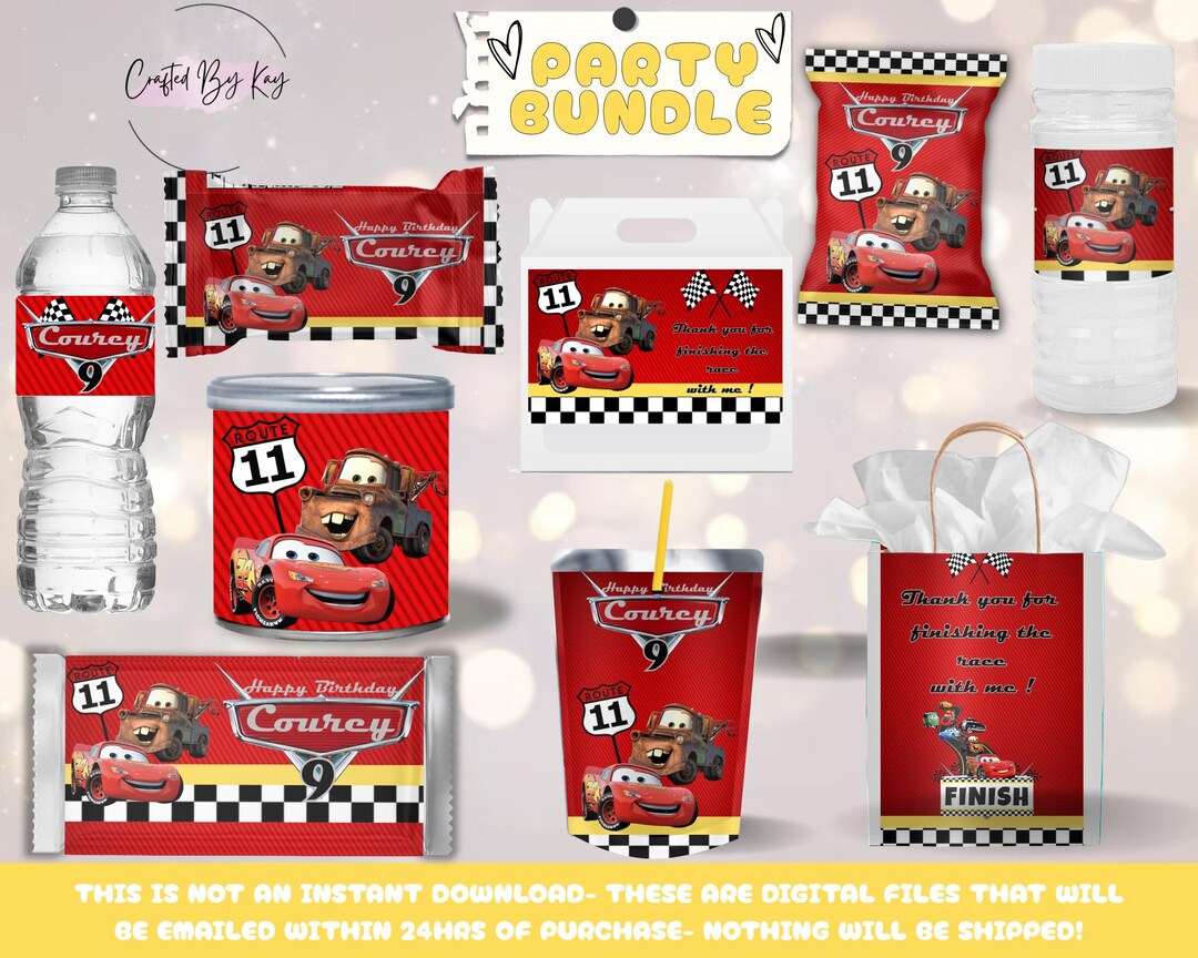 DIGITAL FILE- Cars, Cars Favors, Cars Birthday, Cars Party, Cars ...