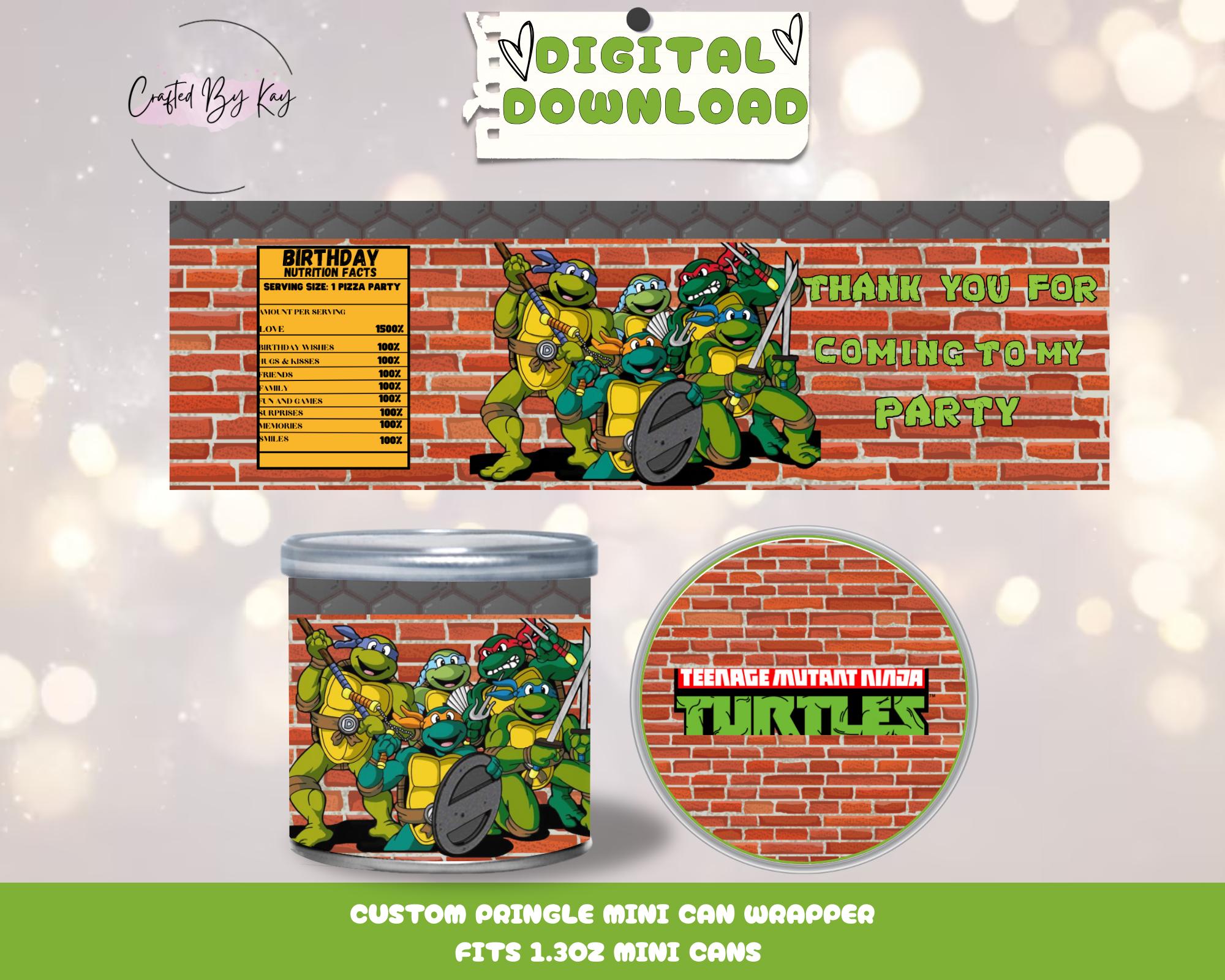 DIGITAL FILE- Ninja Turtle, Ninja Turtle Favors, Ninja Turtle Birthday ...