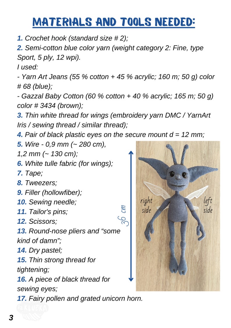 Pixie Fairy Magical Creature DIY Crochet Pattern Amigurumi Tutorial PDF ...