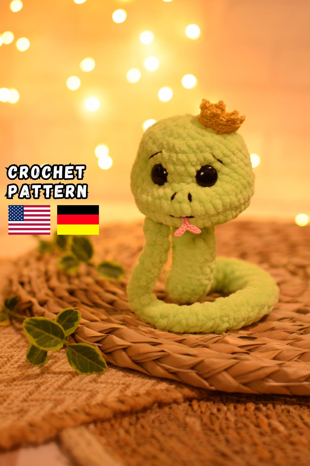 Snake Amigurumi Pattern, Crochet Snake Pattern, Cute Snake Easy ...