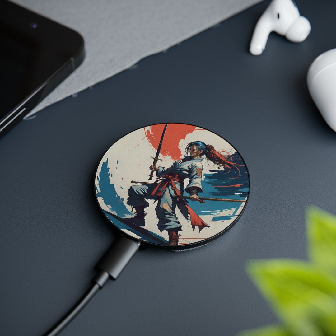 The Warrior Woman Magnetic Induction Charger Artistic Design Anime ...