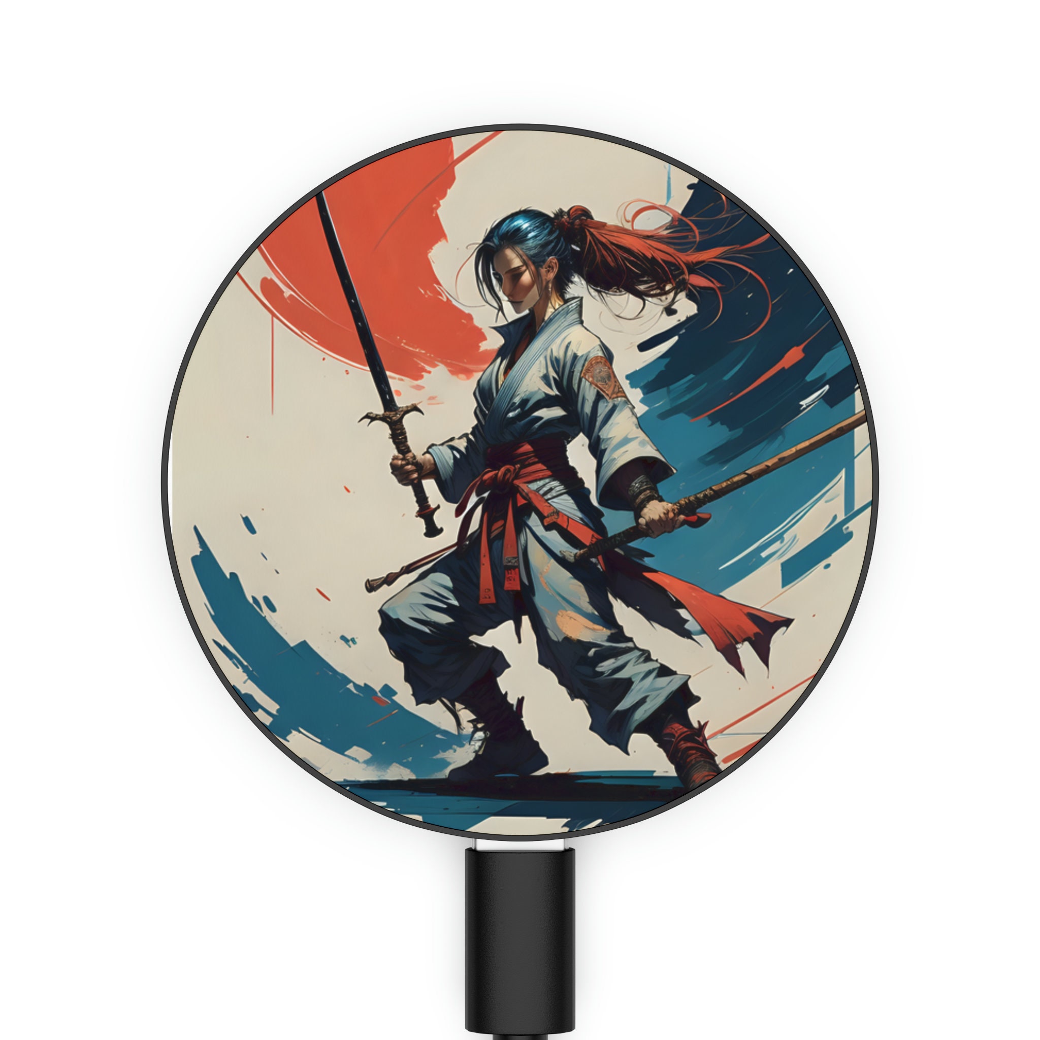 The Warrior Woman Magnetic Induction Charger Artistic Design Anime ...