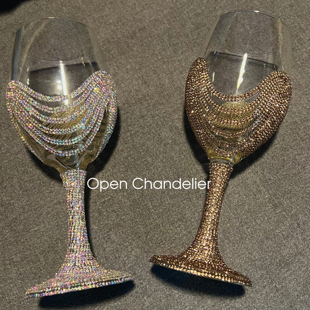 14oz Customized Elegant Wine Glasses - Etsy