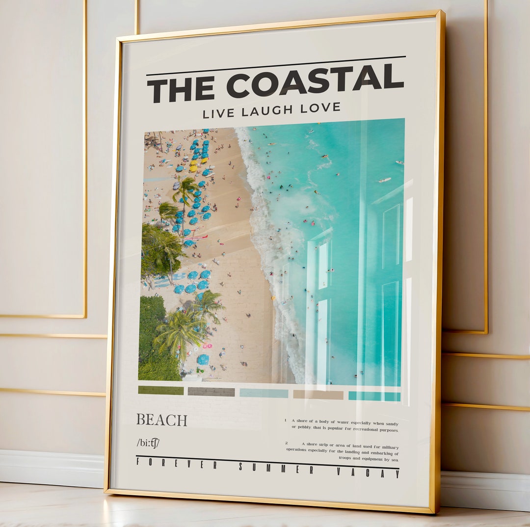 Beachy Wall Art, the Coastal Blue Print, Beach Photography Definition ...