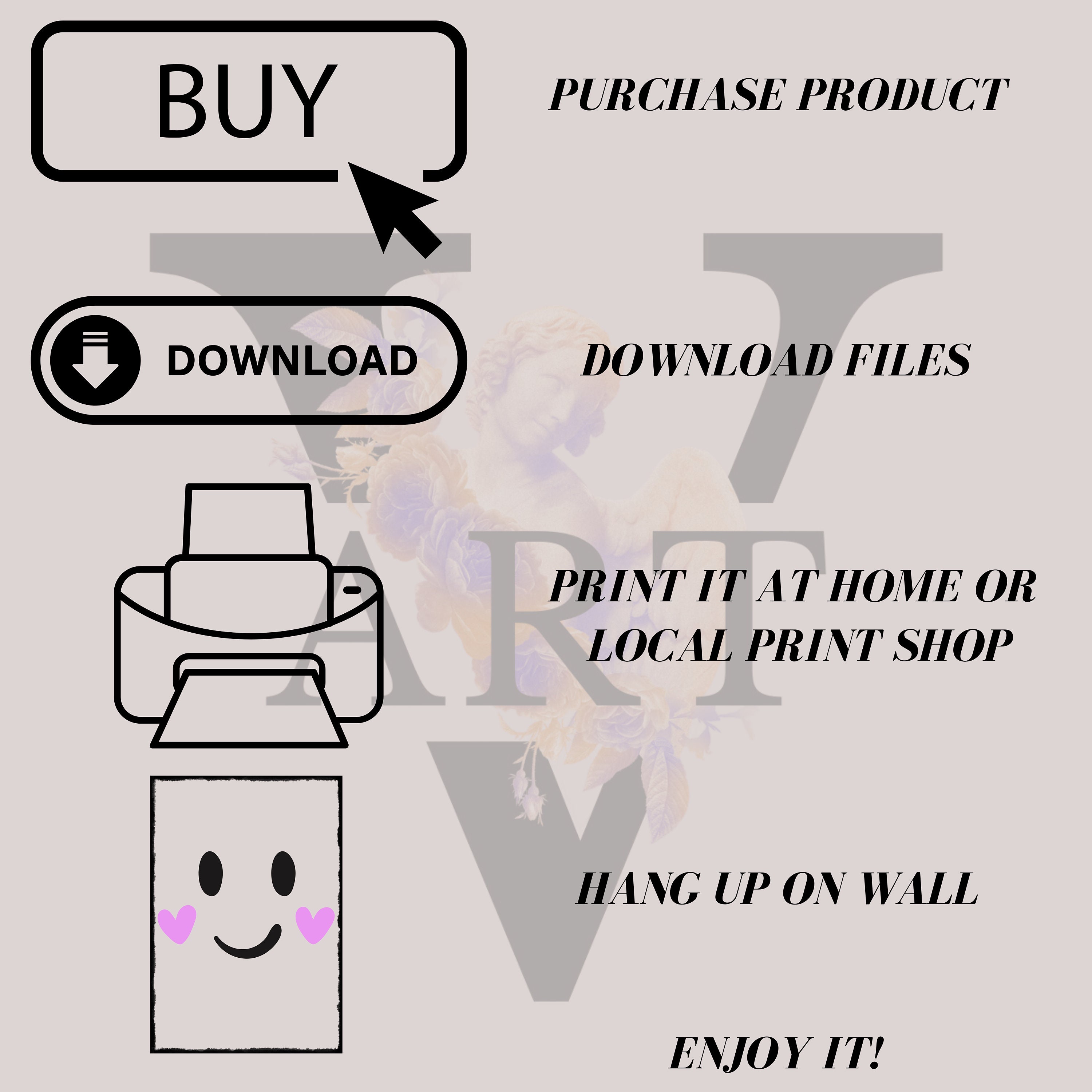 Boho Watercolor Wildflower Gallery Wall Art Set (digital Download) - Etsy