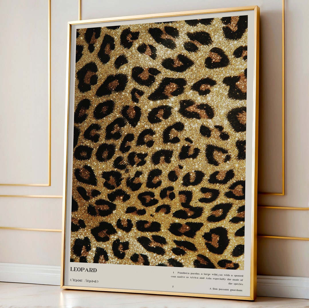 Leopard Wall Art, Leopard Poster, Leopard Definition Print, Aesthetic ...