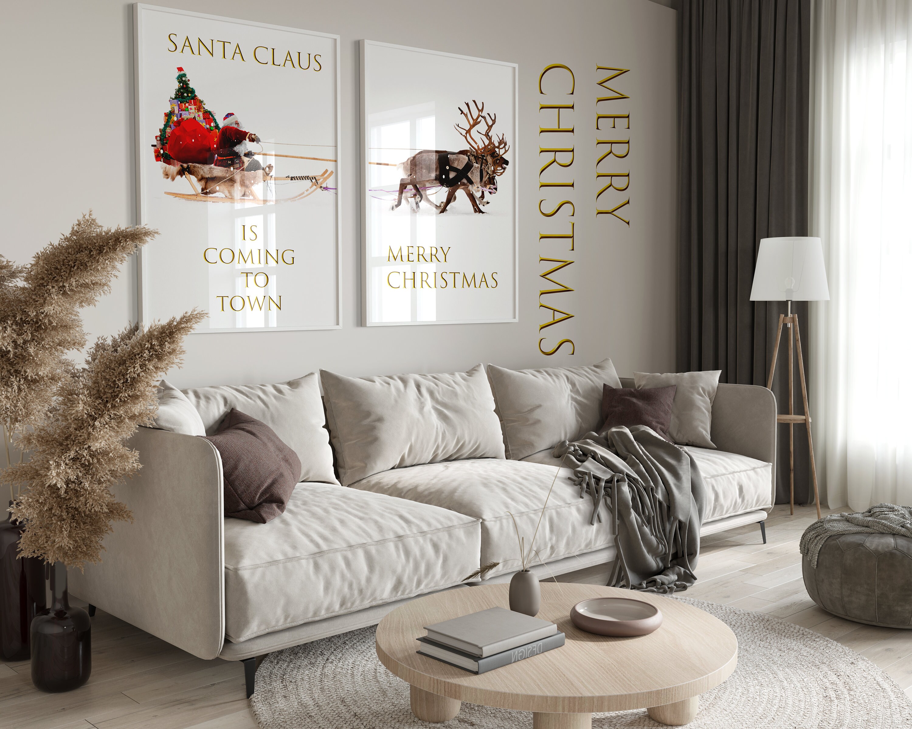 Christmas Santa Claus Sleight Posters Christmas Wall Art - Etsy