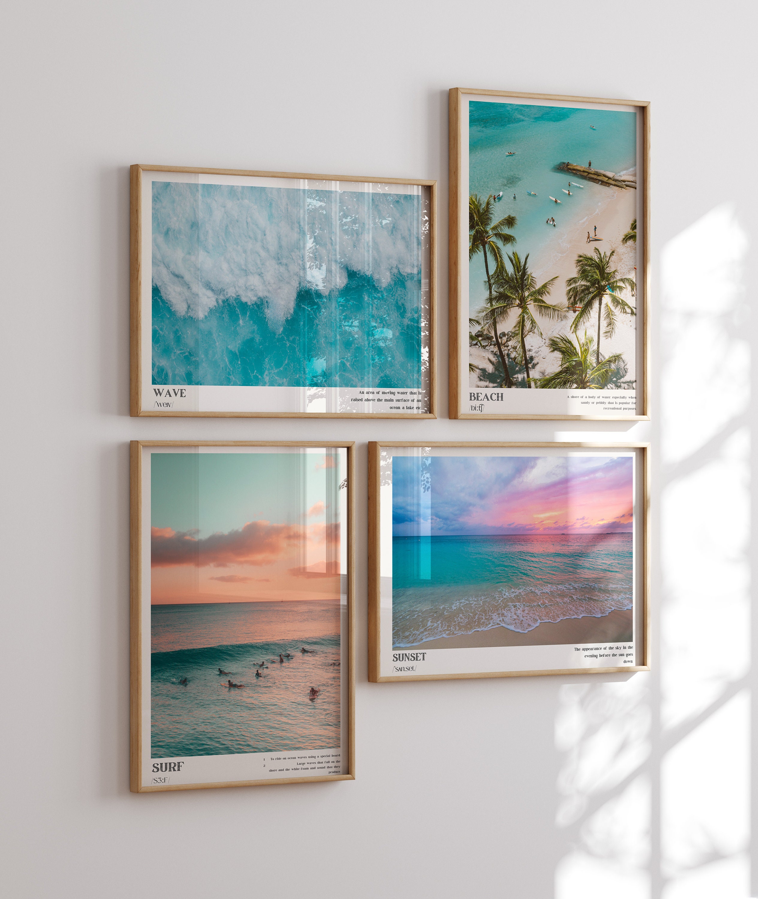 Coastal Wall Art Set: Beach, Surf, Sunset Prints (digital Download) - Etsy