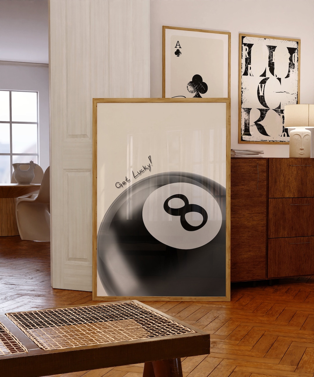 Eight Ball Poster, Black Retro Y2K Wall Art (digital Download) - Etsy