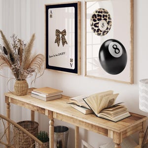 Trendy Leopard 8 Ball Ace Card Wall Art Prints (digital Download) - Etsy