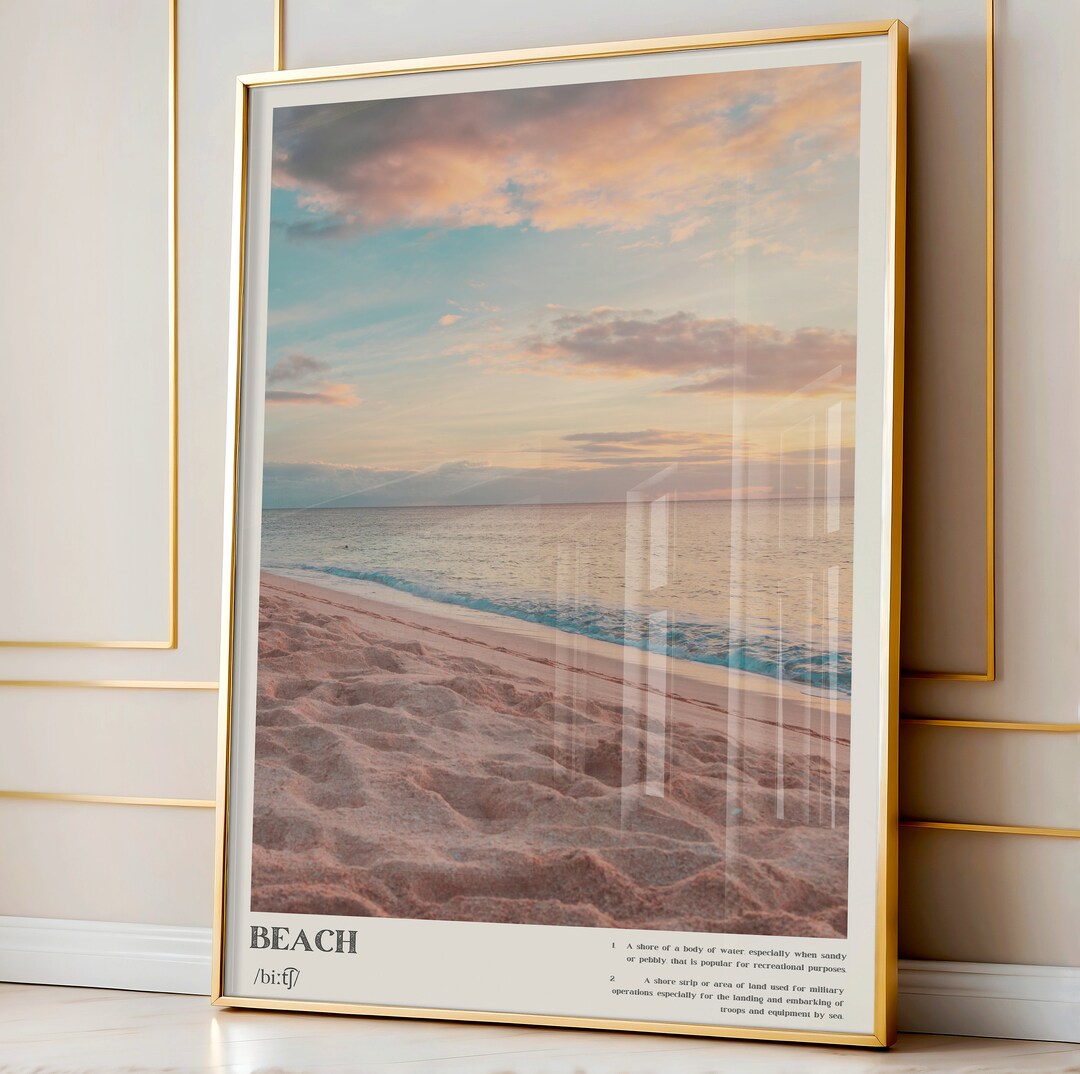Coastal Beach Photography Art Print: Beach House Decor (digital ...