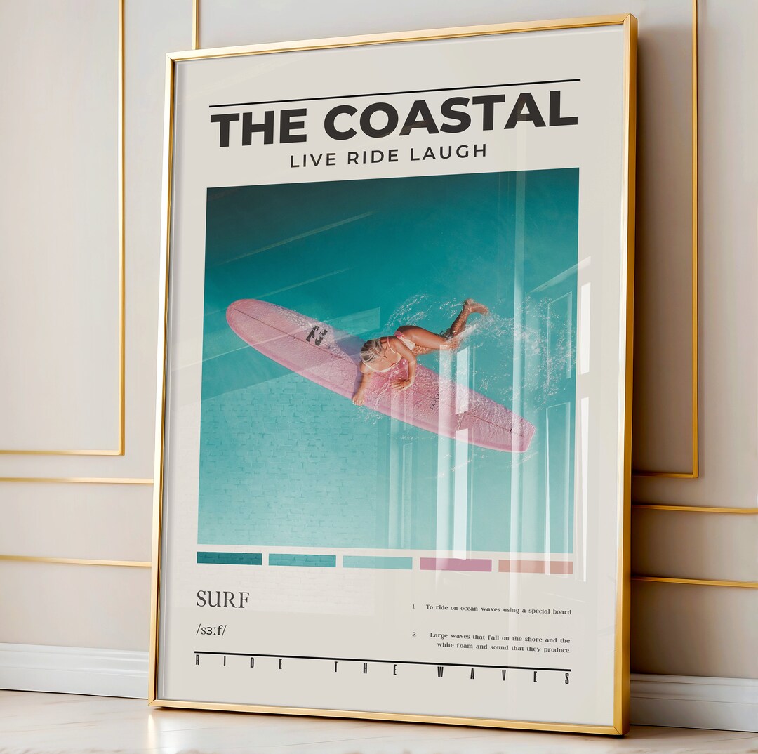 Surf Wall Art, Blue Coastal Surf up Print, Surf Photography Definition ...