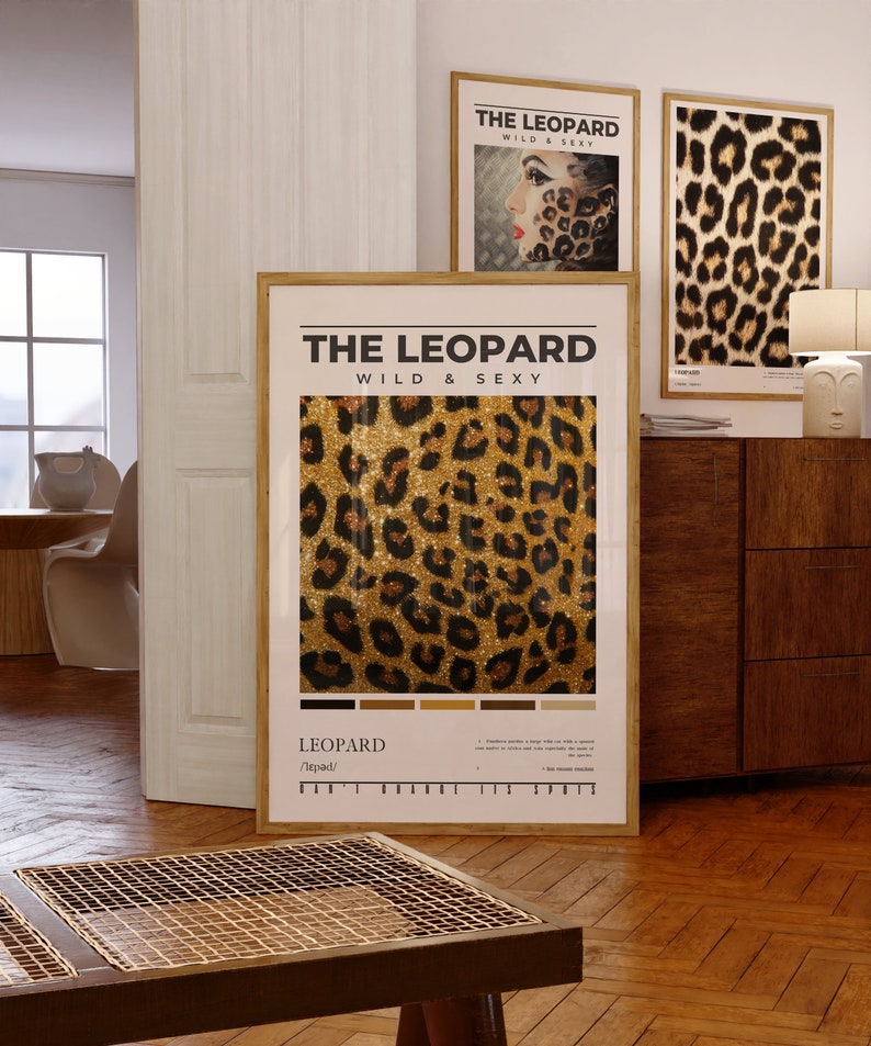 Shiny Leopard Print: Preppy Bedroom Wall Decor (digital Download) - Etsy